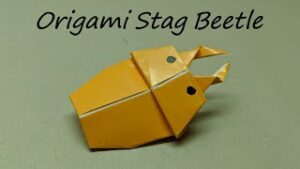 How to make paper Stag beetle – origami stag beetle – diy paper stag ...