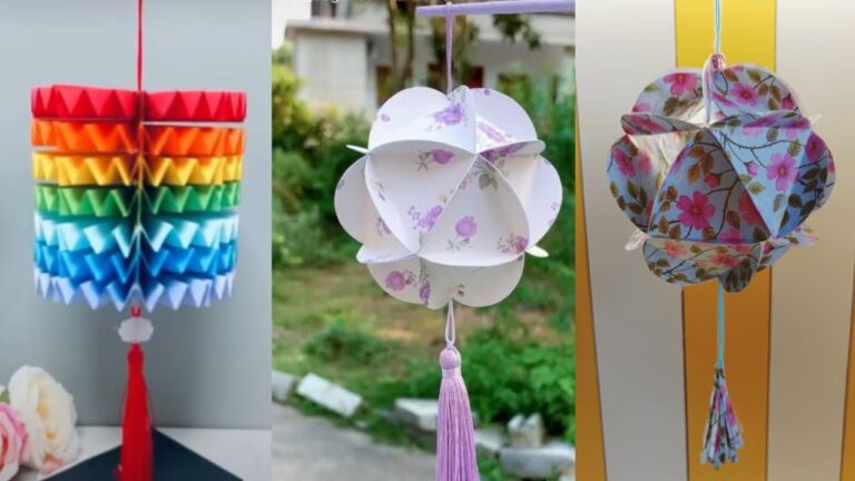 How To Make Paper Lanterns l Origami Lantern Easy l 3D Origami Lantern l – My happiness | 折り紙モンスター