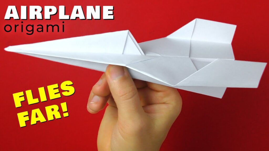 How to make a plane that flies far. Easy paper airplane origami ...