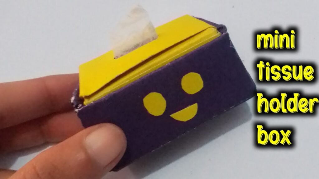how to make an origami tissue paper box | diy mini tissue box craft ...