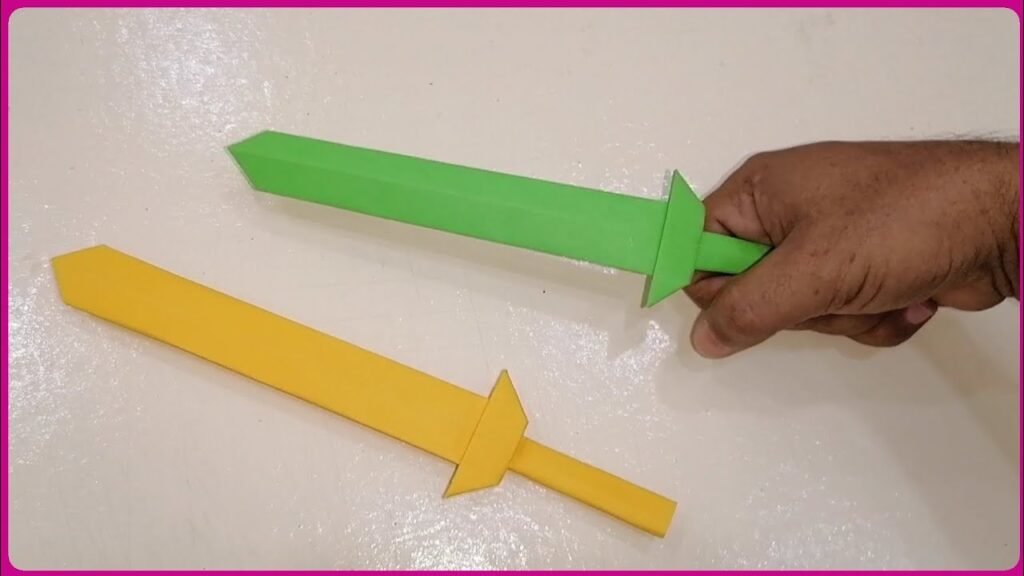 Espada de papel – Cómo hacer espada de origami – papel y origami | 折り紙モンスター