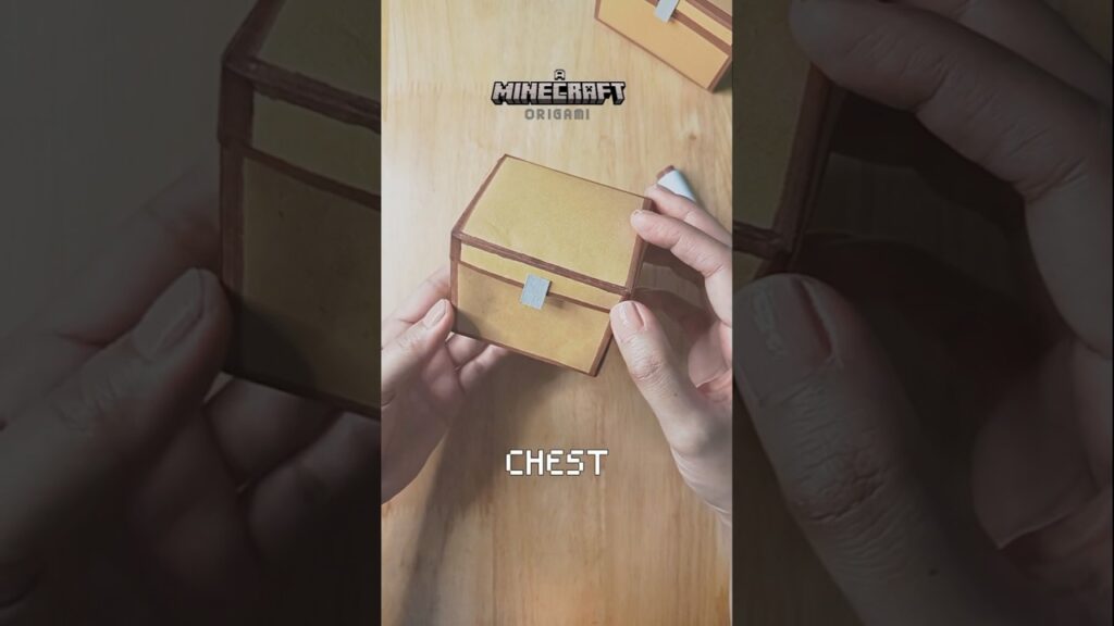 Minecraft Chest | origami gift box with hinged lid #origami #diy ...