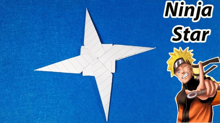 Ninja Star Origami Tutorial | How To Make A Shuriken Ninja Star Craft ...