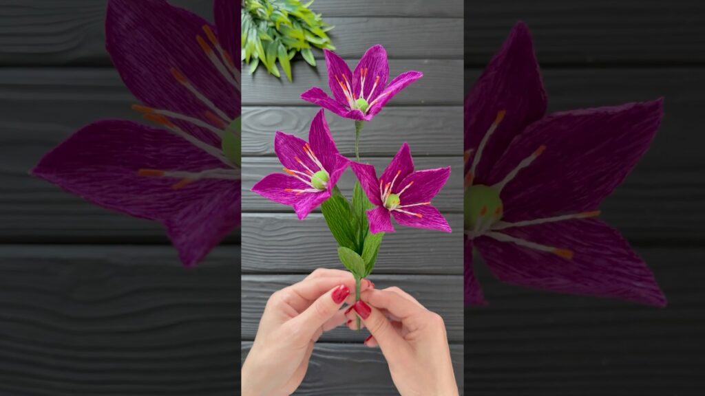 Wow! Amazing Flower Crepe Paper Flower DIY Decoration Craft – Origami ...