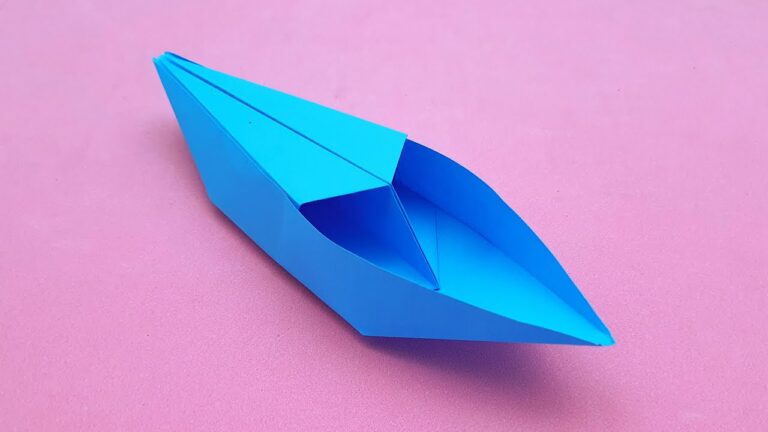 How to fold origami speed boat that floats on water – DIY paper toy ...