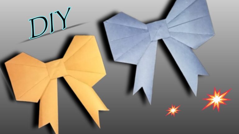 Paper Bow Christmas Decoration | How to make Paper Bow Origami – Sabr ...