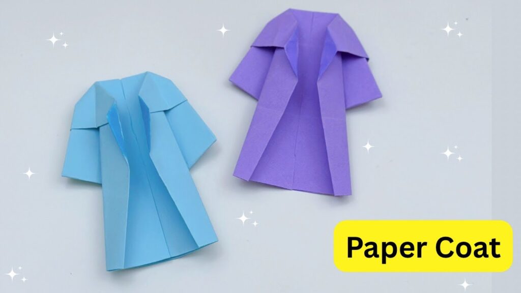 DIY MINI PAPER DRESS / Origami Dress / Paper Craft / Easy Paper Coat ...
