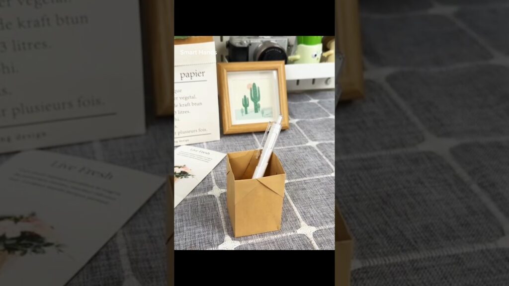 DIY Origami Storage Box | Easy Paper Pen Holder Tutorial – Smart Hands ...
