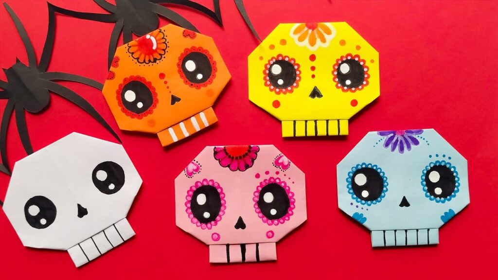 Origami Halloween Paper Skull | Halloween Paper Crafts – PaperoCrafto ...