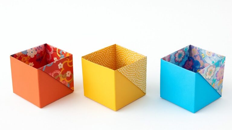 Cute Paper Box Making with paper // easy paper craft – Keya Art and ...