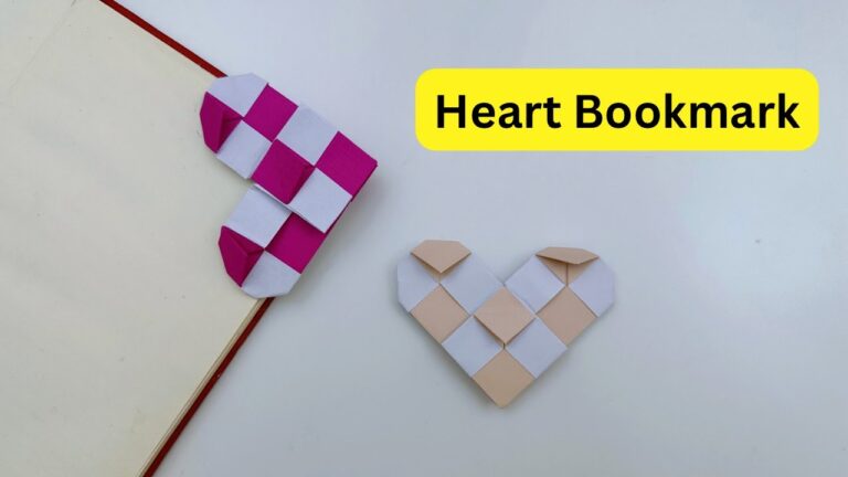 DIY Paper HEART Bookmark!!! Paper Crafts For School / Origami Bookmark / Paper Craft / origami ...