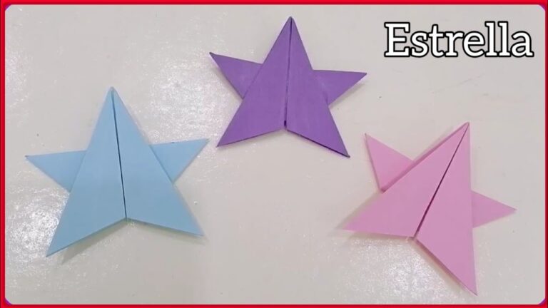 Estrella de Origami – Como hacer un Estrella de papel facil – papel y ...