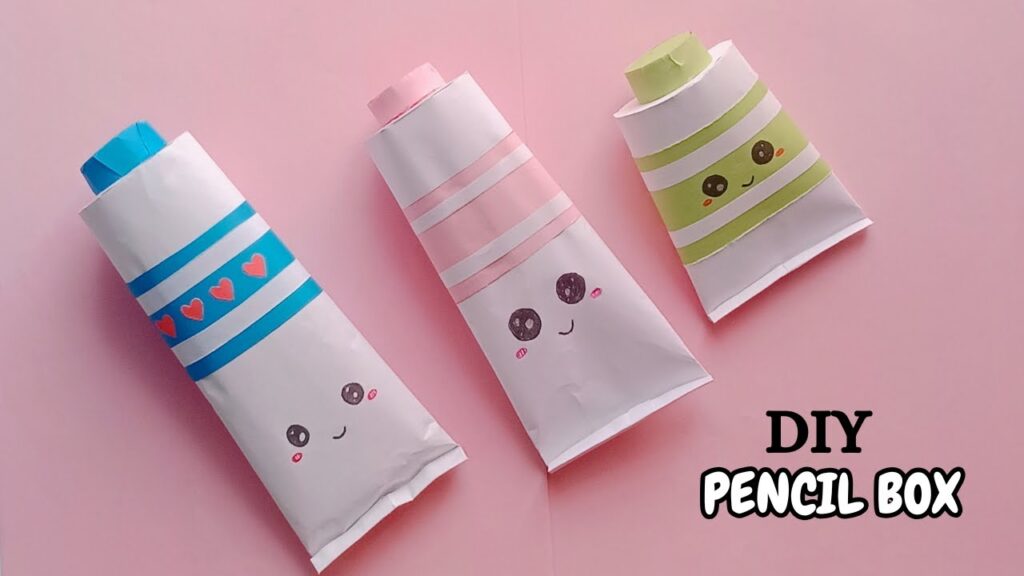 How to make a paper pencil box | DIY Cute pencil box | Easy Origami box ...