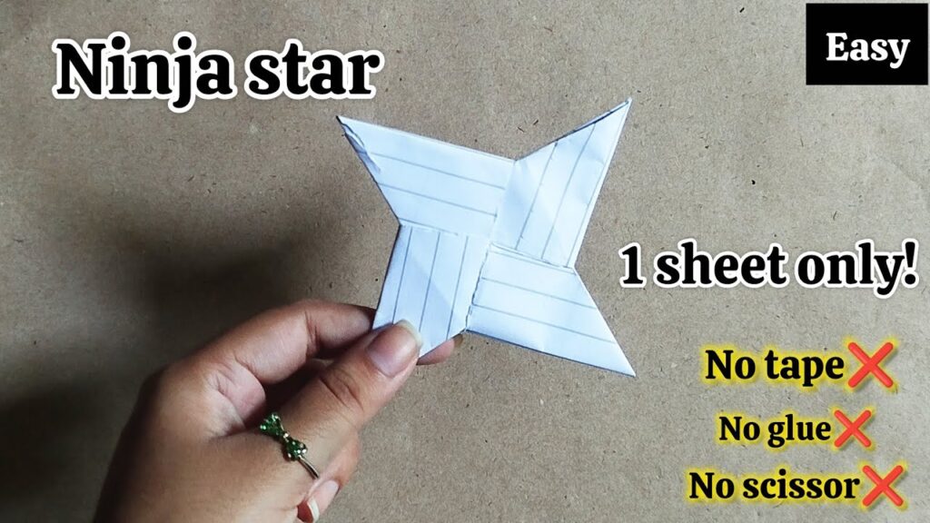Paper Ninja Star Shuriken [Full Tutorial]/Ninja Star Kaise Banaen ...