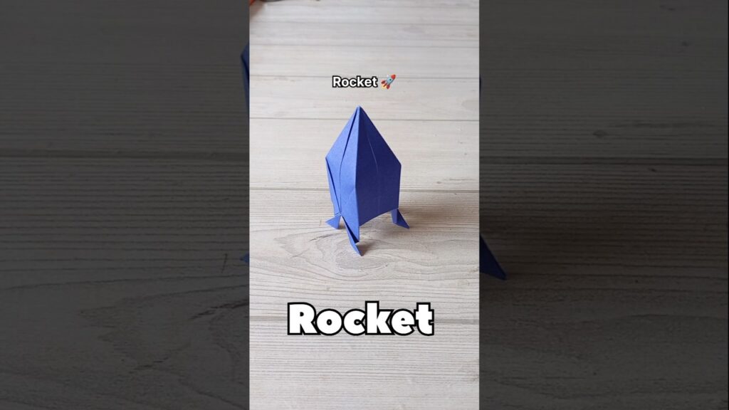 SPACE ROCKET ORIGAMI TUTORIAL|HOW TO MAKE A PAPER ROCKET STEP BY STEP ...