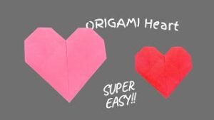 【バレンタイン】折り紙超簡単なハートの折り方！♥️♥️/ORIGAMI Heart tutorial‼︎/cute Heart ...